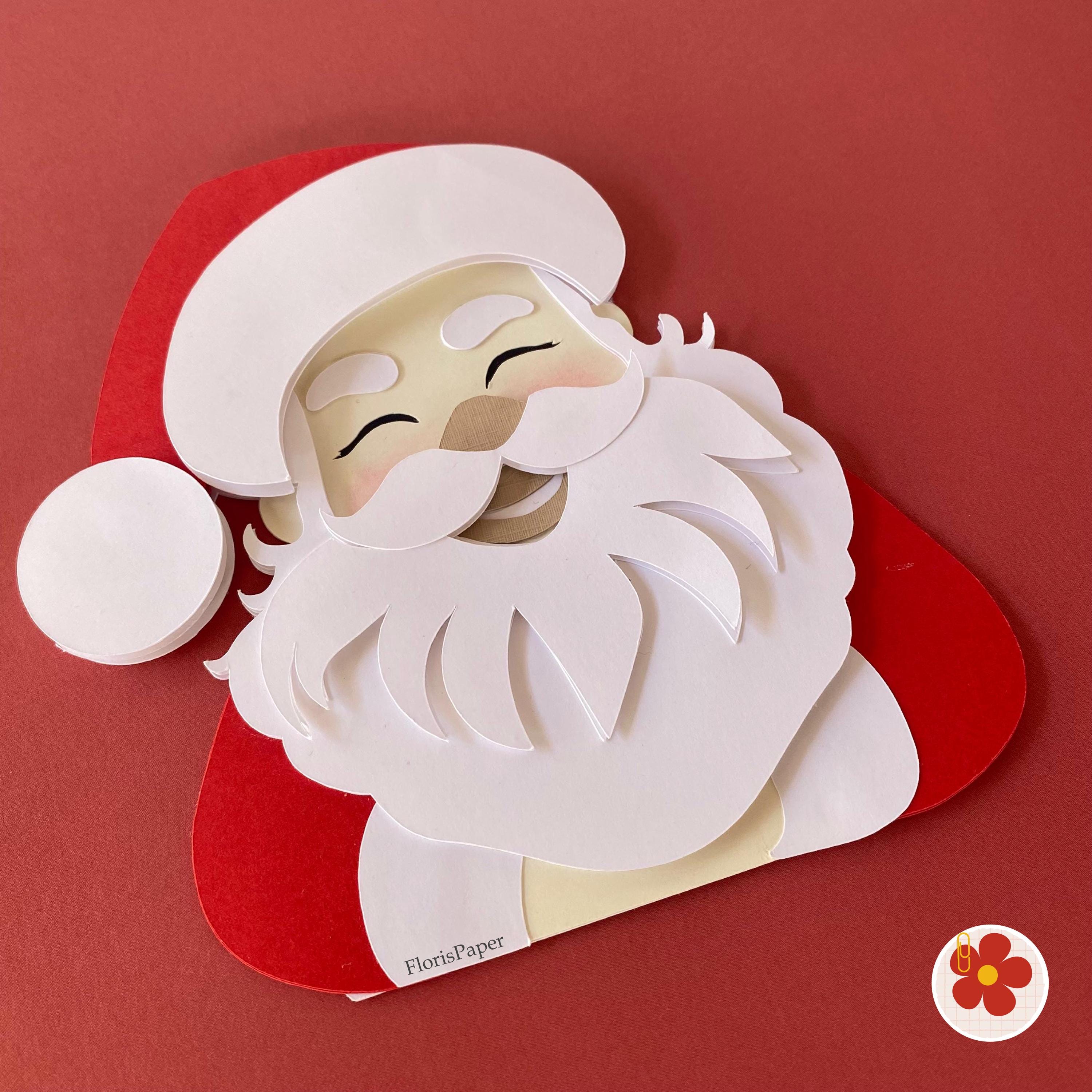 Santa Claus SVG, Layered Santa Claus, Cutting Template, Santa Claus ...