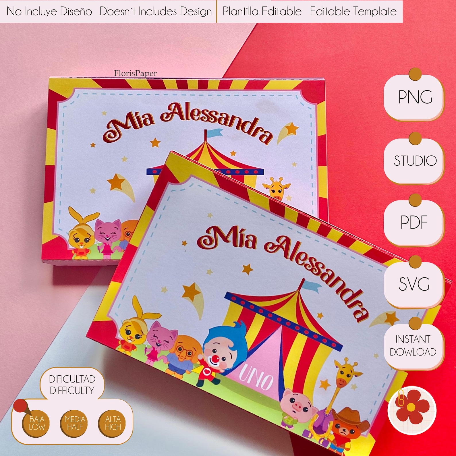 Book-type Invitation Box Blank Template, SVG, Portrait Invitation ...