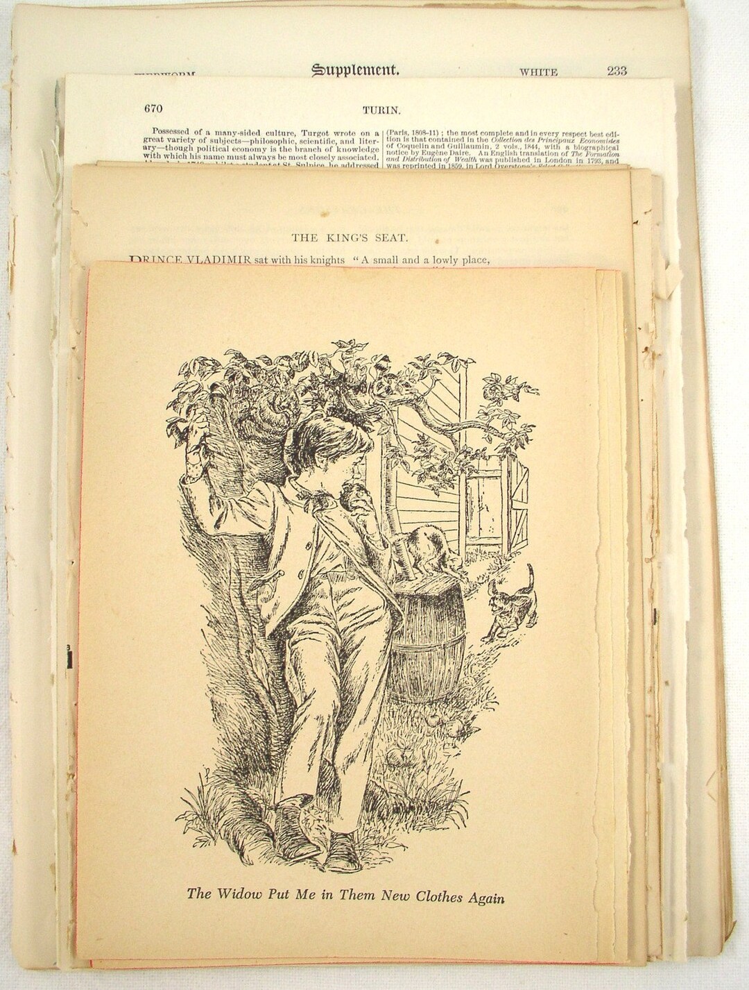 Antique 40 Book Pages Paper Pack, Collage Paper - Etsy