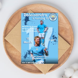 Kevin De Bruyne Birthday Invitation, KDB, Belgium, Manchester City ...
