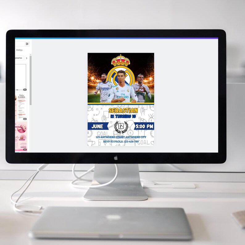Real Madrid Invitation, Cristiano Ronaldo, Gareth Bale, Karim Benzema ...