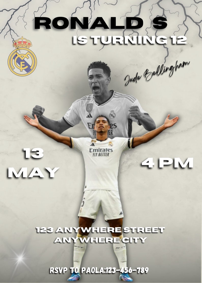 Jude Bellingham's Birthday Invitation Real Madrid Jude Bellingham ...