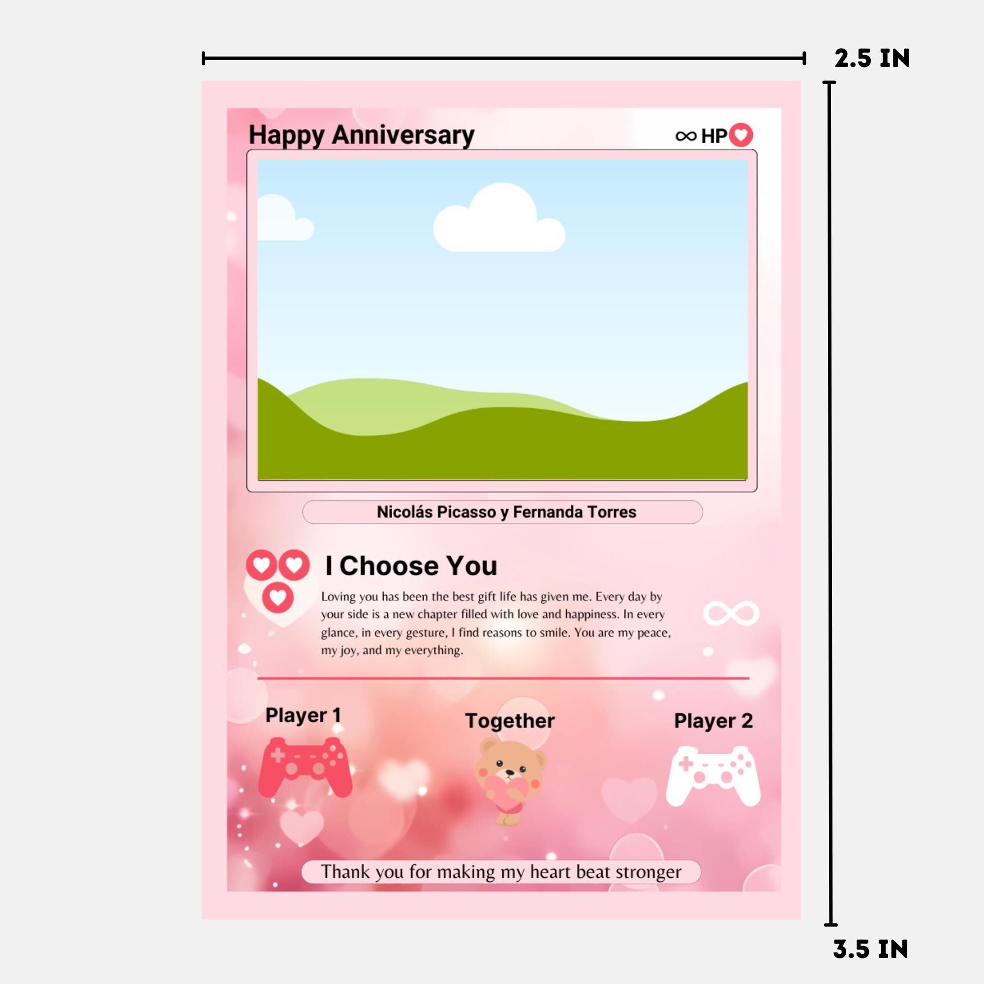 Anniversary Poke Card, Personalized Anniversary Gift, Wedding Gifts ...