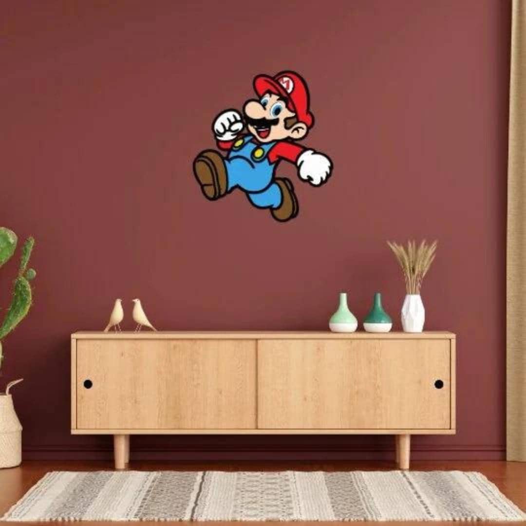 Mario SVG, Layered Design Mario, Laser Cutting, Videogame, Mandala ...