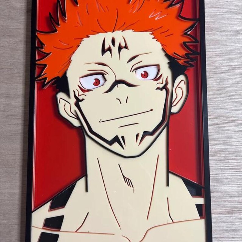 Sukuna SVG, Layered Design Anime, Laser Cutting Anime, Villain SVG ...