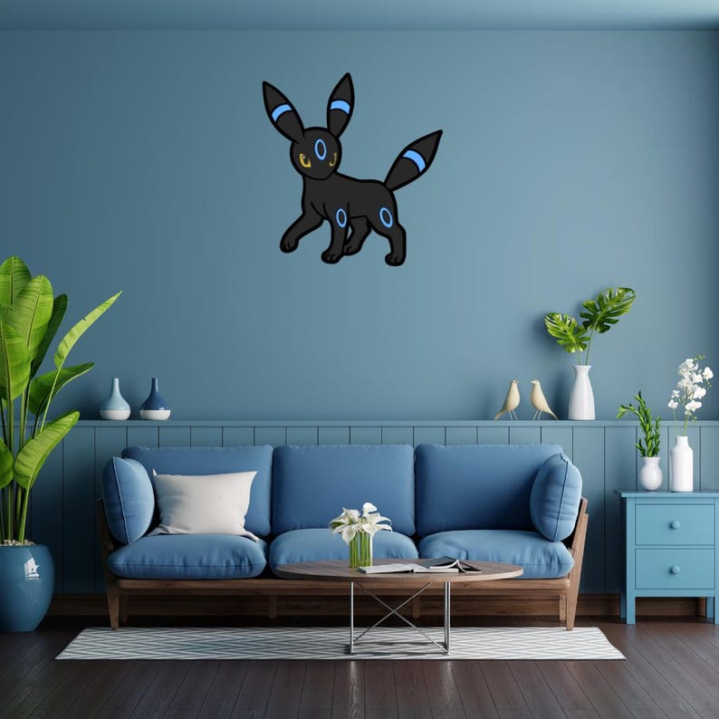 Umbreon Multilayer SVG Layered Design, Anime Character Plywood Cutting ...