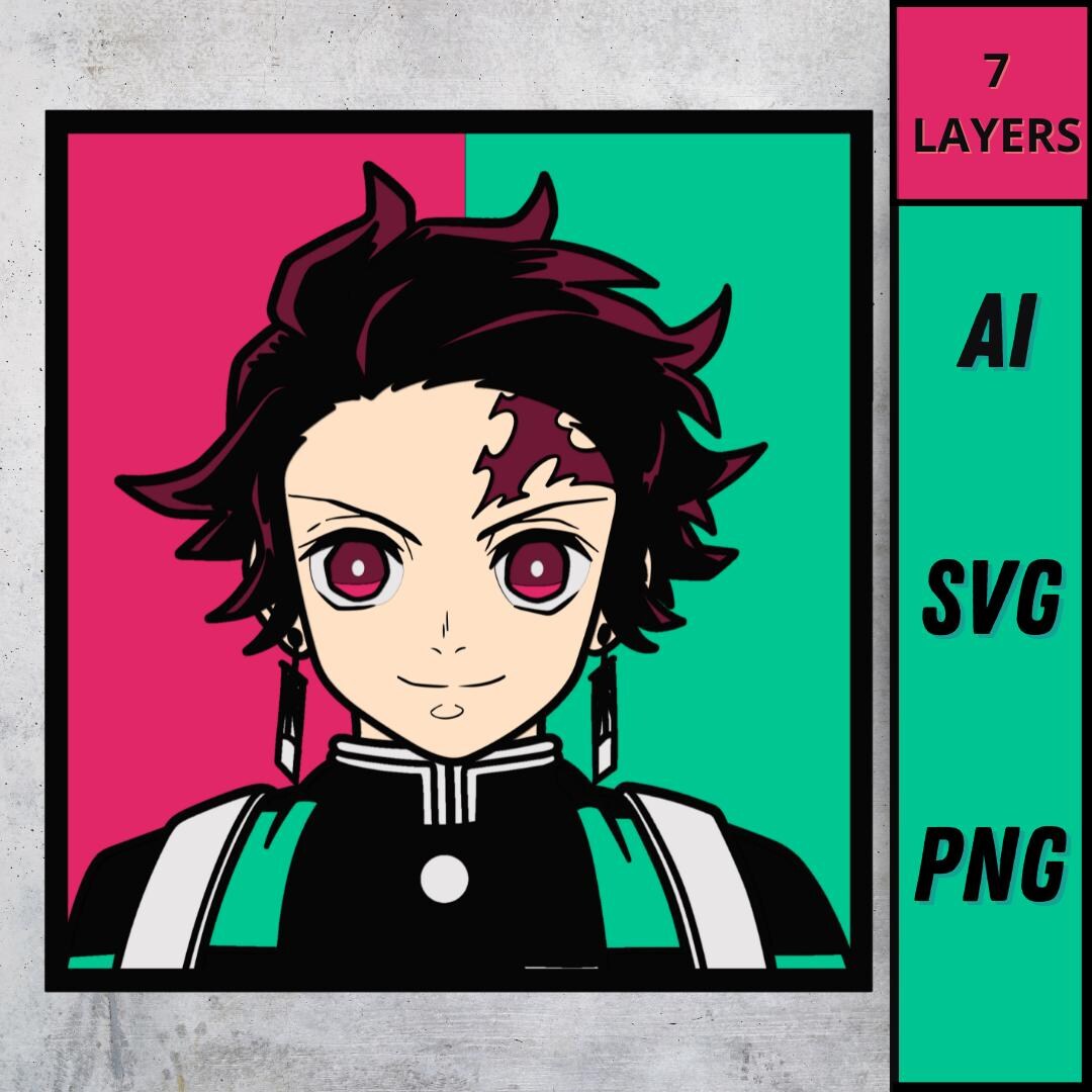 Anime Guy, Layered Design Anime, Laser Cutting Anime SVG, Mandala Anime ...