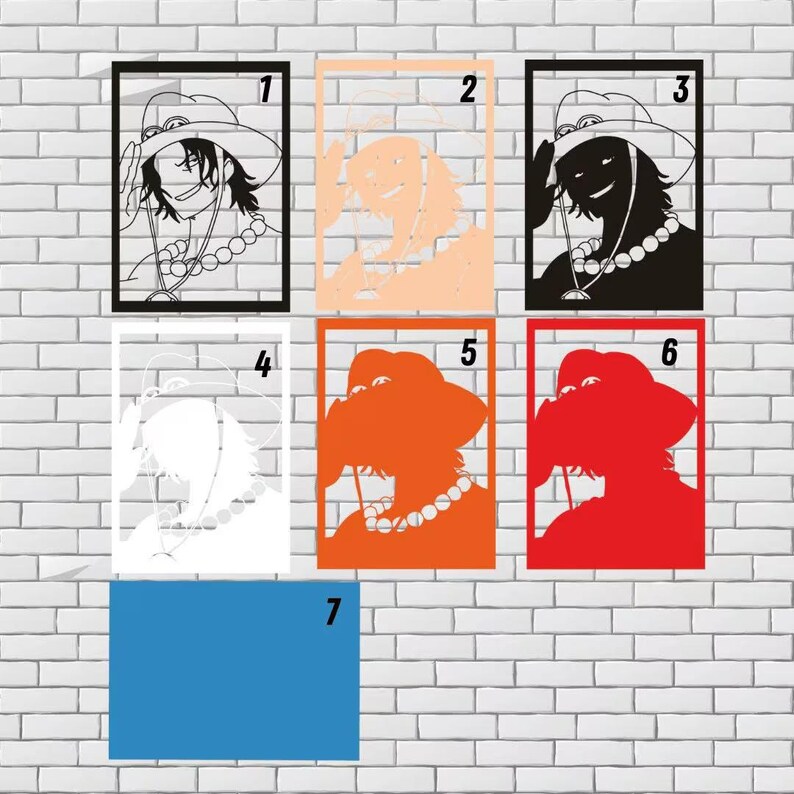 Fire Guy SVG, Layered Design Anime, Laser Cutting Anime, Piece SVG ...