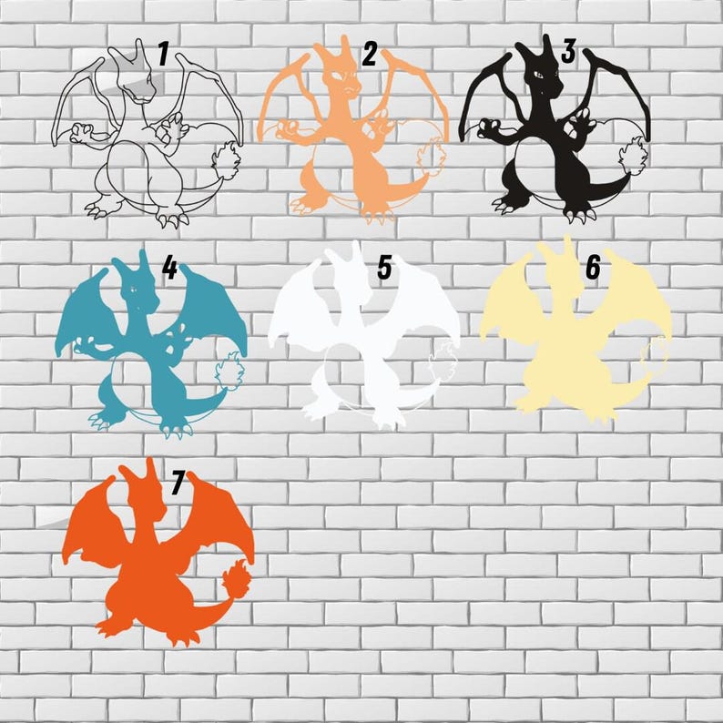 Charizard SVG Layered Design Multilayer, Anime Character Cutting File ...