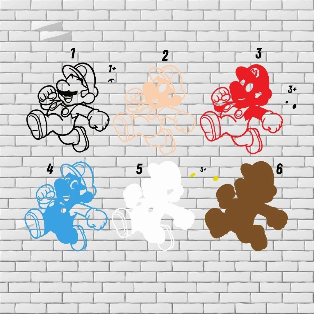 Mario SVG, Layered Design Mario, Laser Cutting, Videogame, Mandala ...