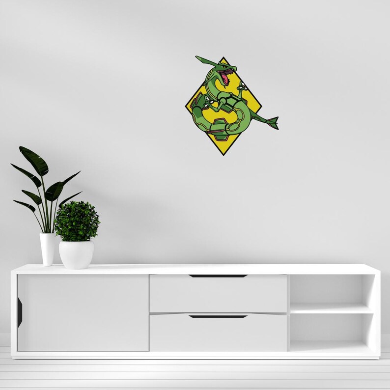 Rayquaza SVG Layered Design Multilayer, Anime Character Cutting File ...