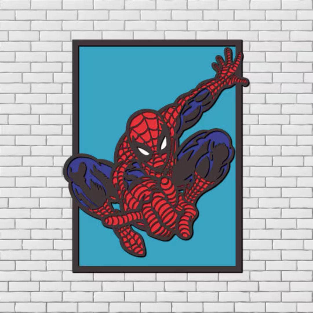 Spiderman SVG, Layered Design for Cutting, Spiderman Framework, Vector ...