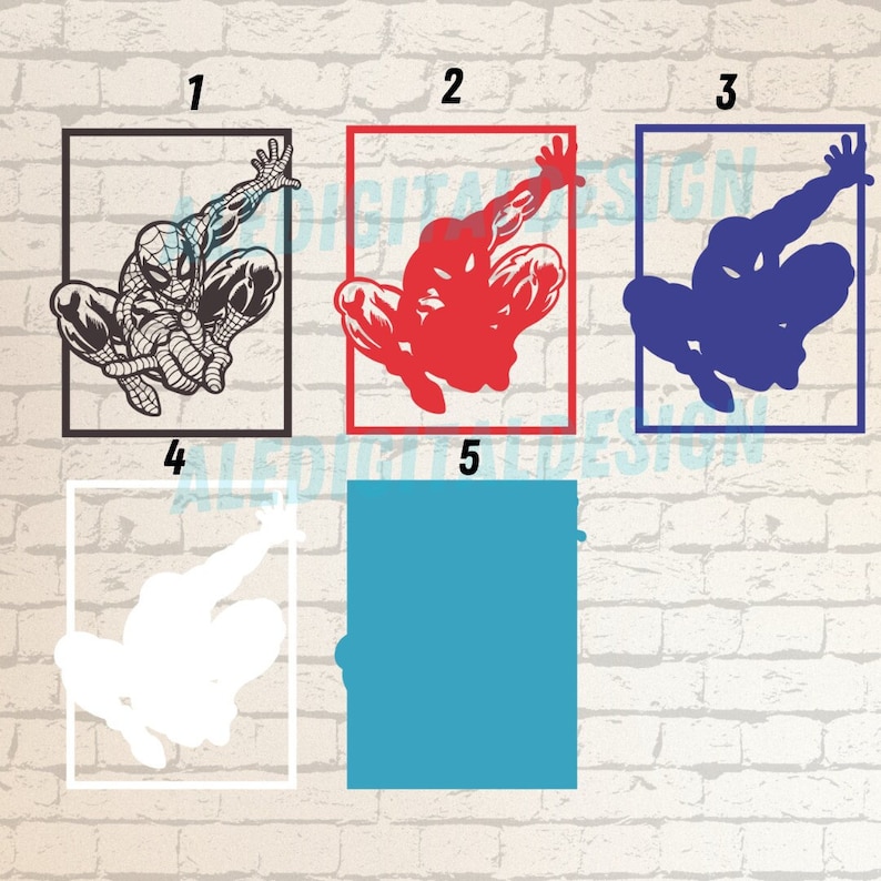 Spiderman SVG, Layered Design for Cutting, Spiderman Framework, Vector ...