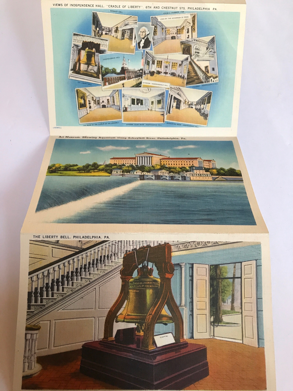 Vintage 1940s Souvenir Postcard Folder Booklet Philadelphia | Etsy