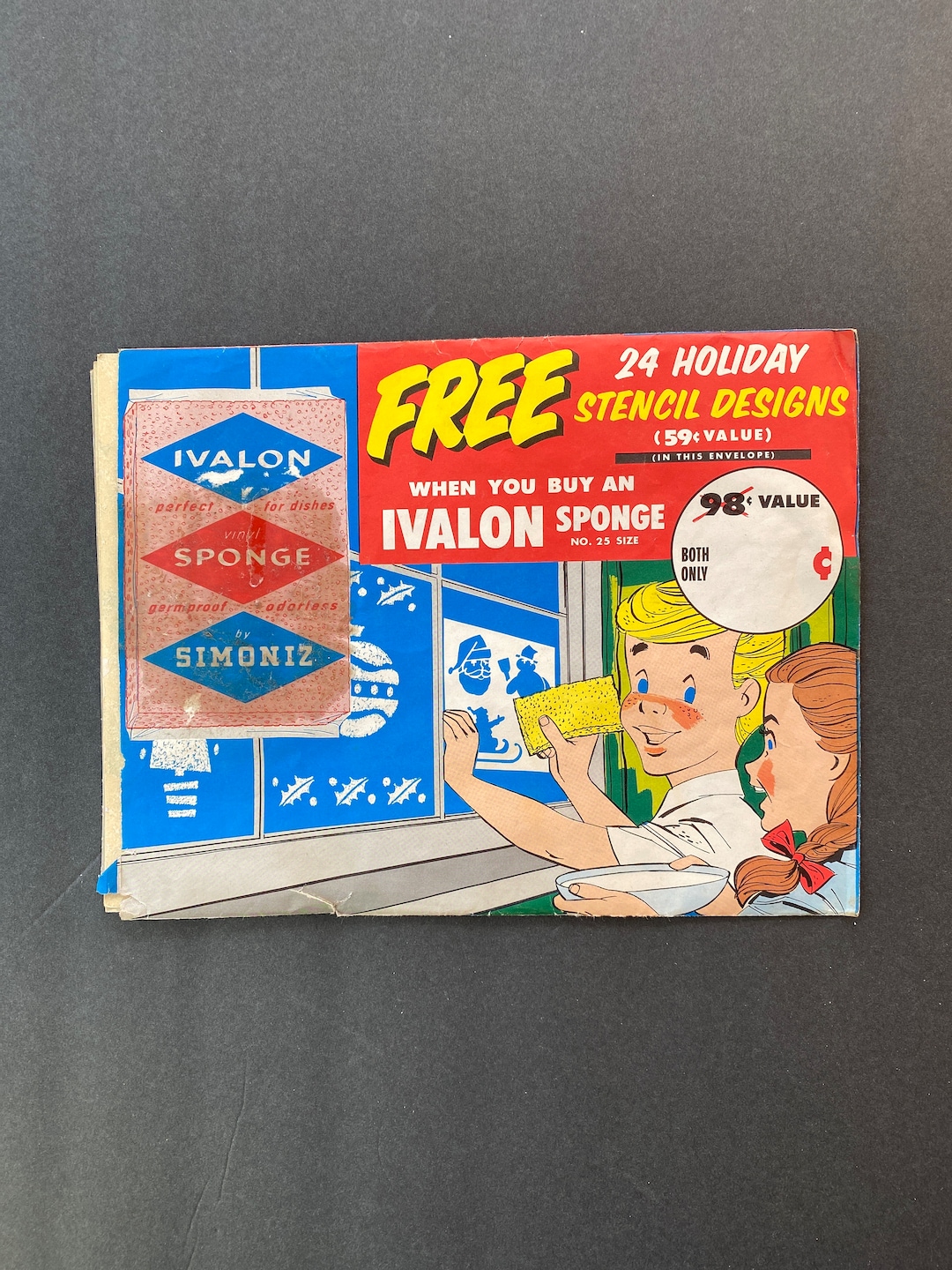 Vintage (1950s) Ivalon Sponge and Glass Wax Christmas and Other Holiday ...