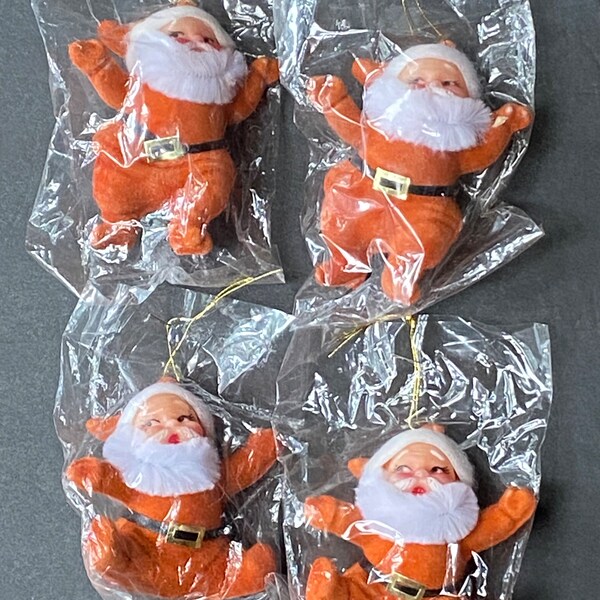 Flocked Santa - Etsy