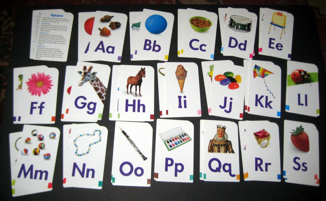 Colorful Alphabet Flash Cards for Scrapbooking, Cardmaking, Etc. - Etsy