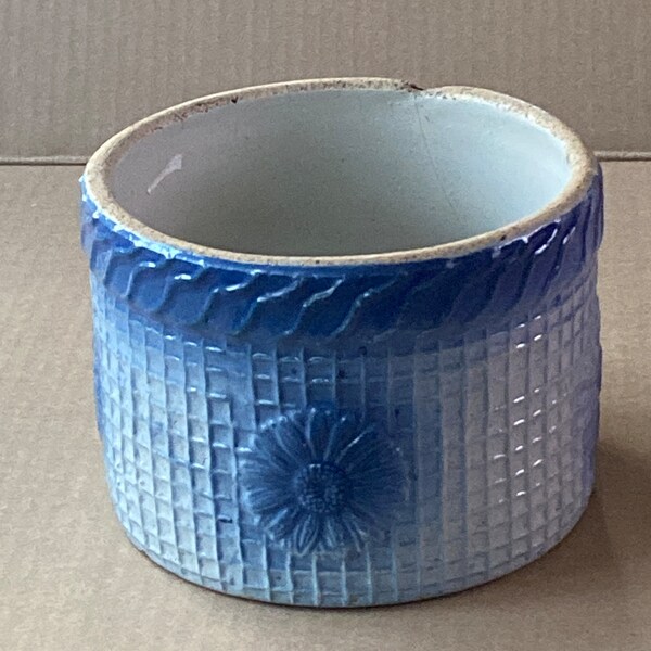Antique Blue Stoneware Butter Crocks - Etsy