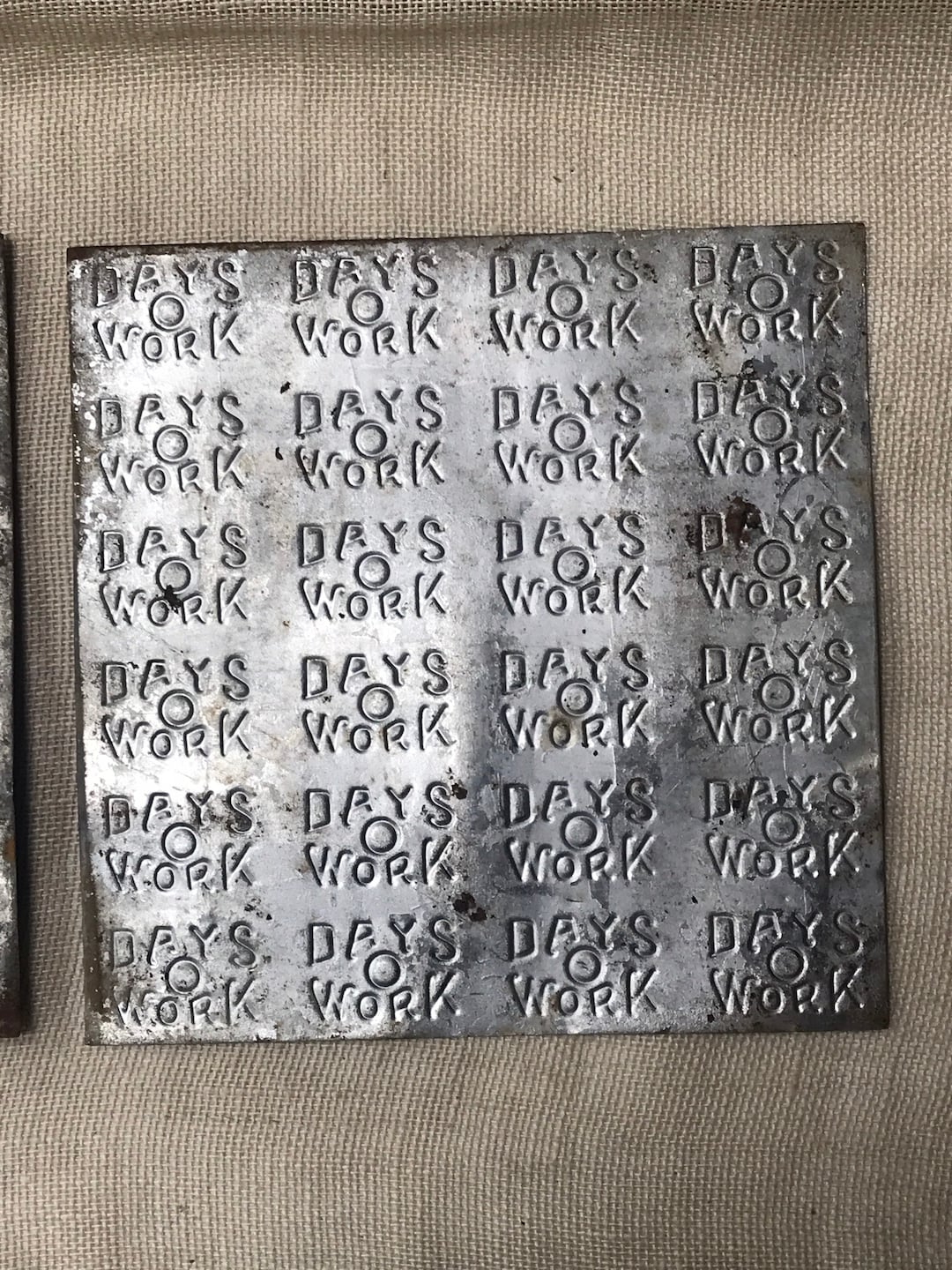 Antique Days O Work Heavy Metal Embossed Tobacco Mold - Great for ...