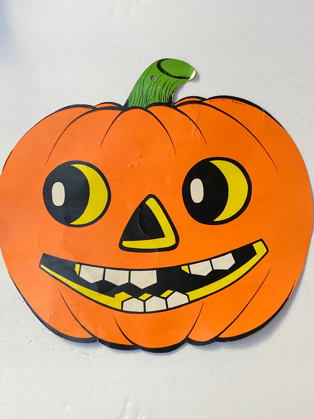 Vintage Beistle 2 Sided Die Cut Halloween Cardboard Jack O Lantern - Etsy