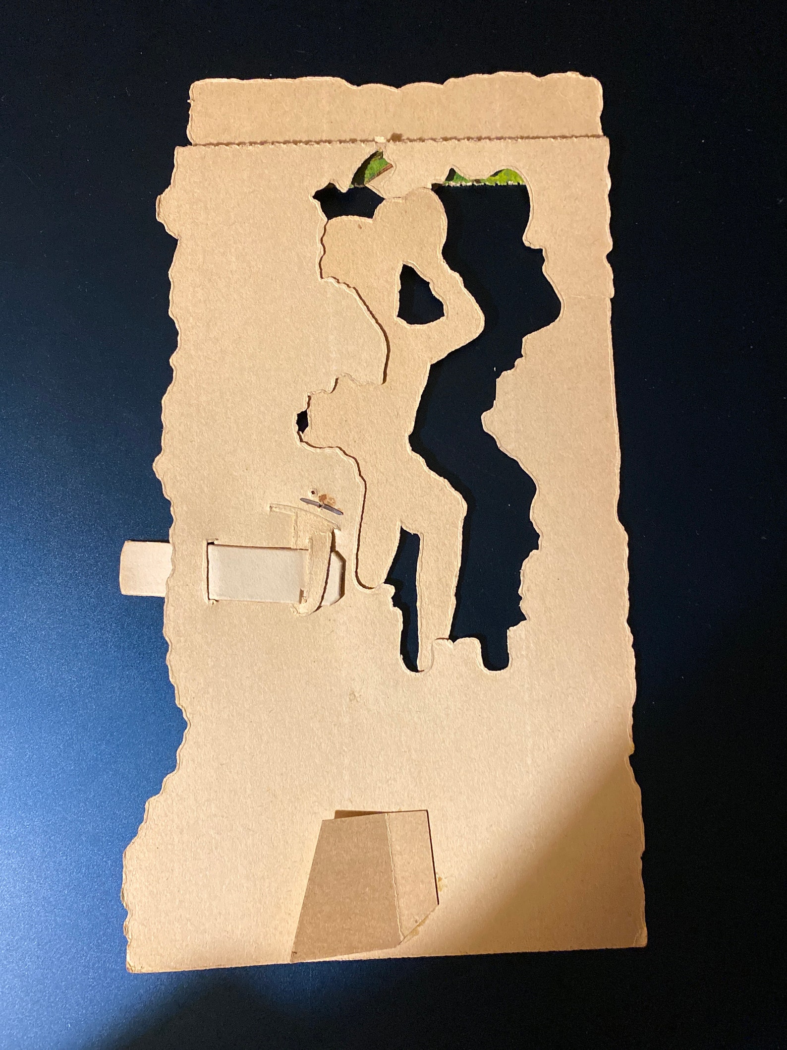 Antique (1920s) Large Die Cut Mechanical Valentine - Boy Falling From ...