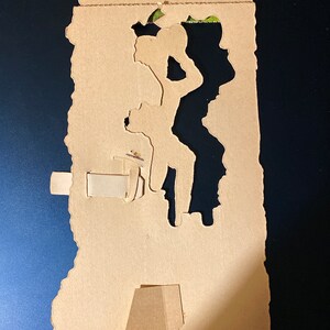 Antique (1920s) Large Die Cut Mechanical Valentine - Boy Falling From ...