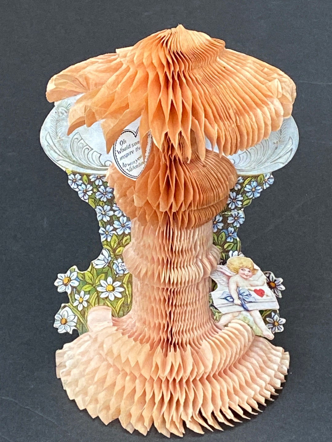 Vintage (1930s) Valentine Card - HCPP - Honeycomb Paper Puff - Cherub ...