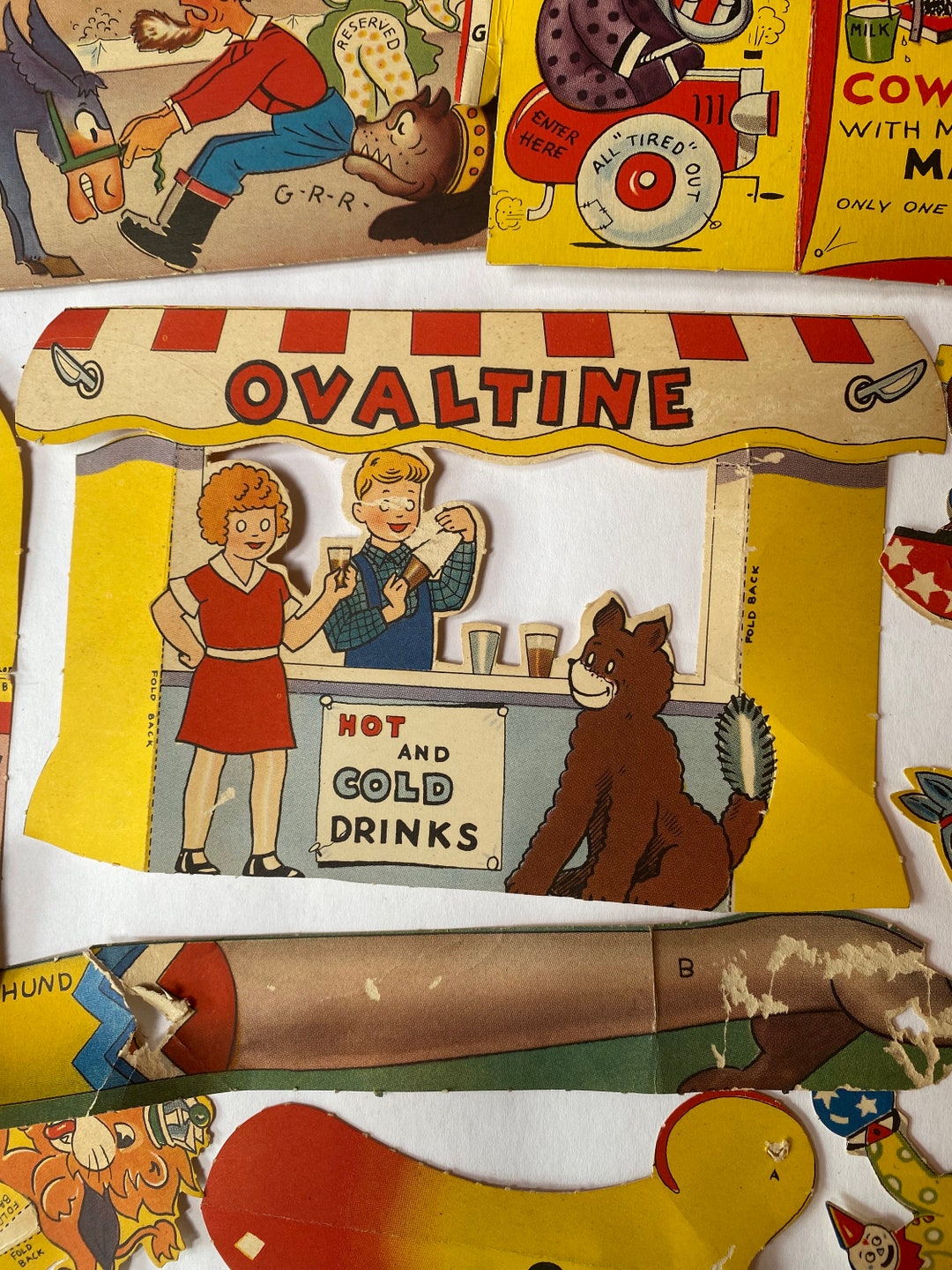 Vintage (1930s) Ovaltine Advertising - Orphan Annie Goofy Circus Paper ...
