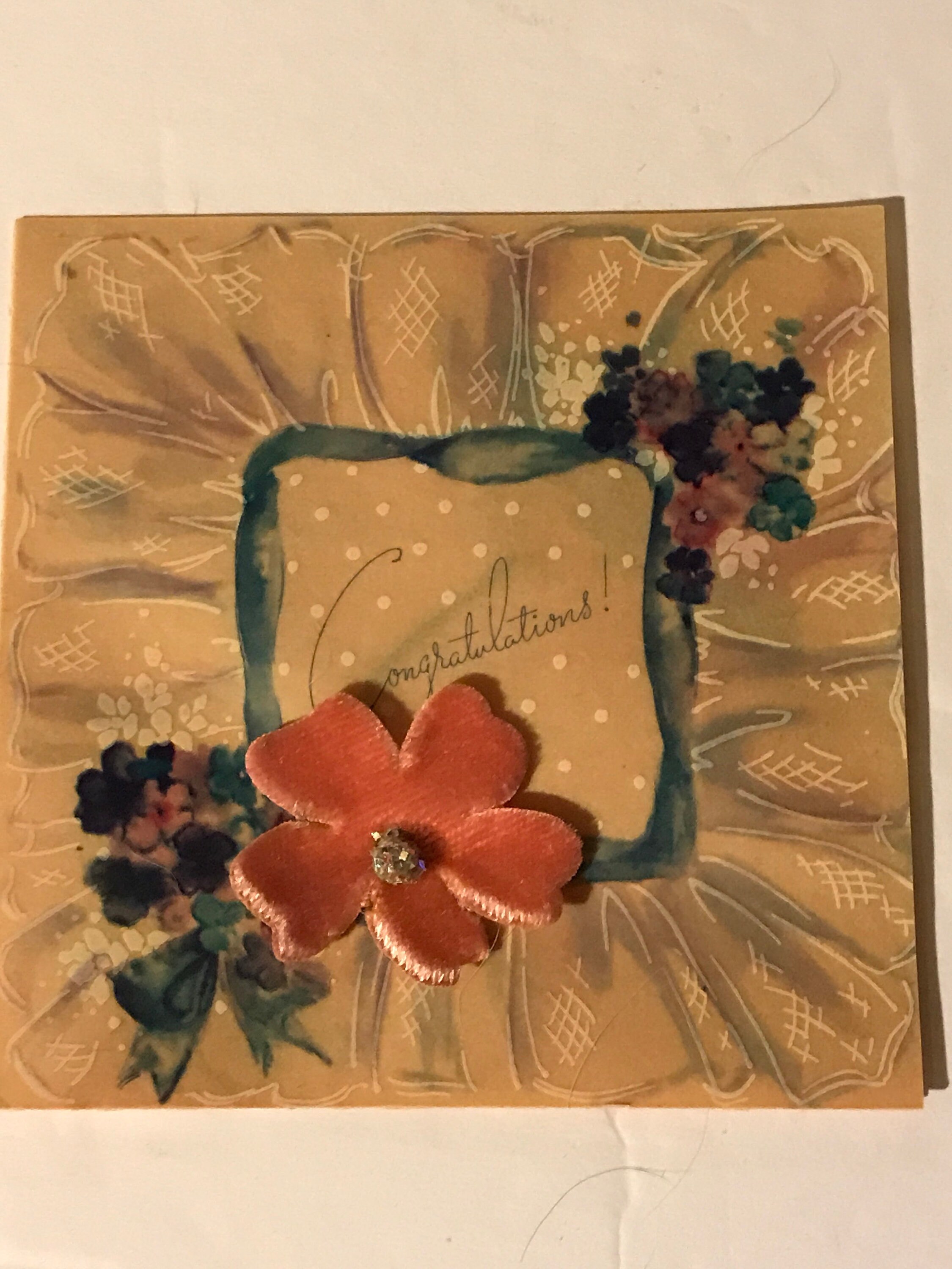 Vintage 1950 Greeting Card Choose One: Greetings Feeling | Etsy