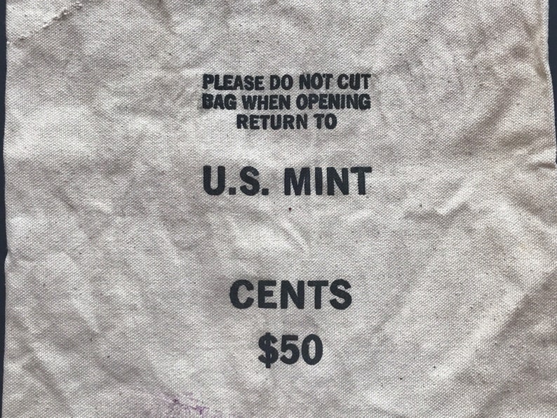 Vintage (1989) Bank Money or Coin Sack Bag - U.S. Mint - Etsy
