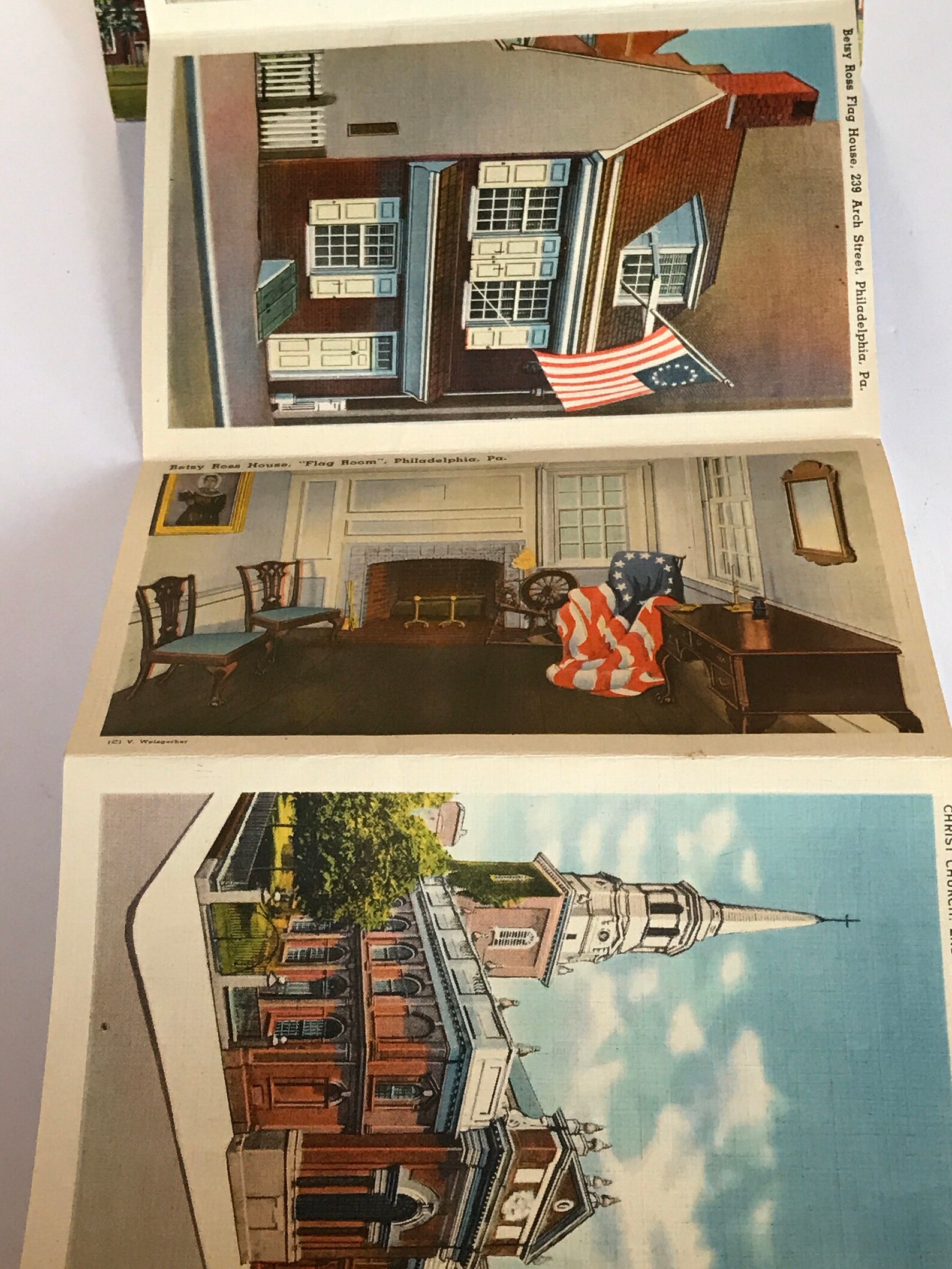 Vintage 1940s Souvenir Postcard Folder Booklet Philadelphia - Etsy