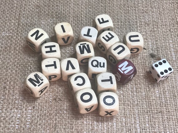 18 Vintage 1983 Boggle Letter Cubes for Replacement or - Etsy