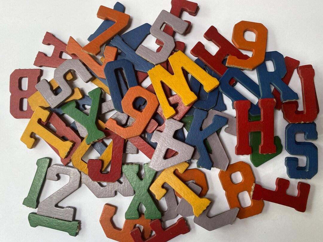 Almost Complete Set of Heavy Ply 3” Cardboard Colored Letters and ...