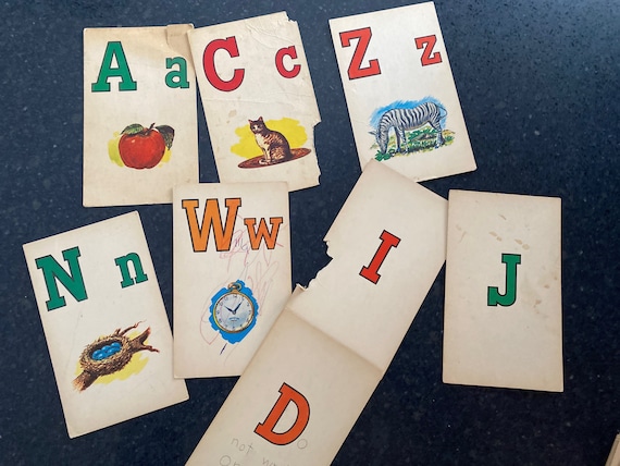 Vintage Alphabet Cards