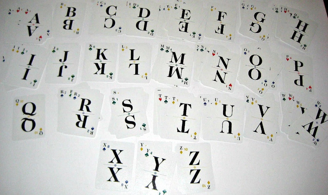 Cool Font Alphabet Letter Cards for Crafts Altered Art | Etsy