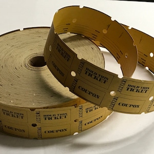 50 Vintage Yellow Double Raffle Tickets - Etsy