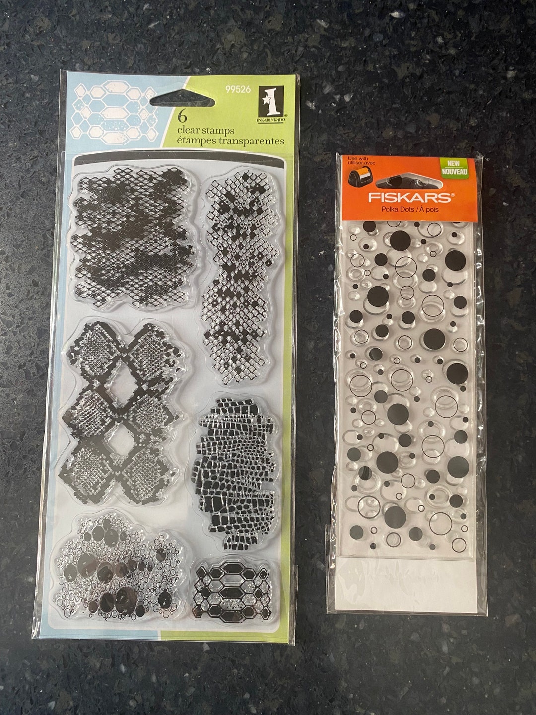 2 Unopened Packages of Background Patterned Cleat Stamps - Polka Dots ...