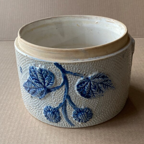 Antique Blue Stoneware Butter Crocks - Etsy