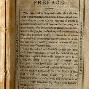 Antique 1835 the Ladies Reticule Companion or Little Lexicon of the ...