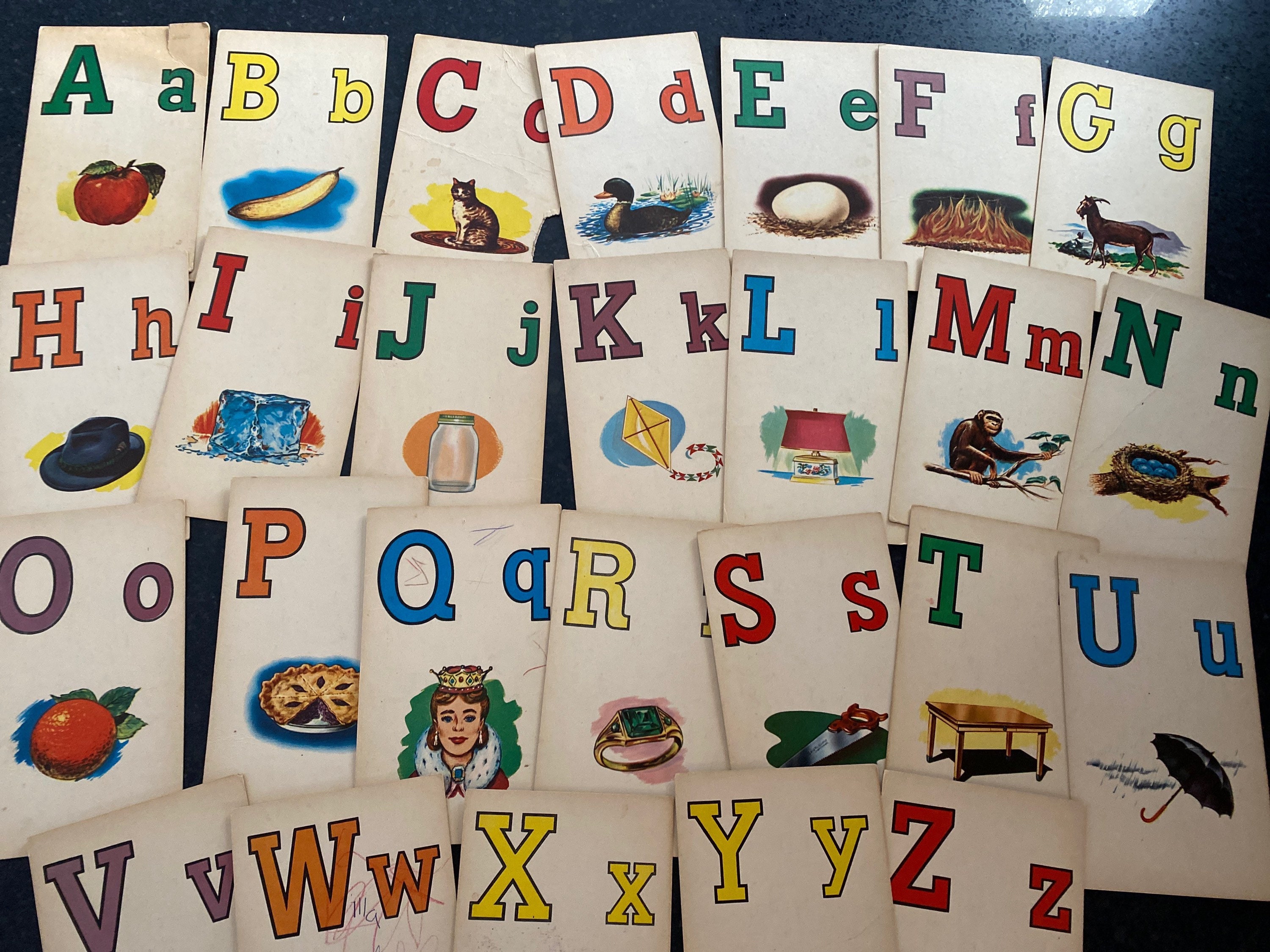 Vintage Alphabet Wall Cards