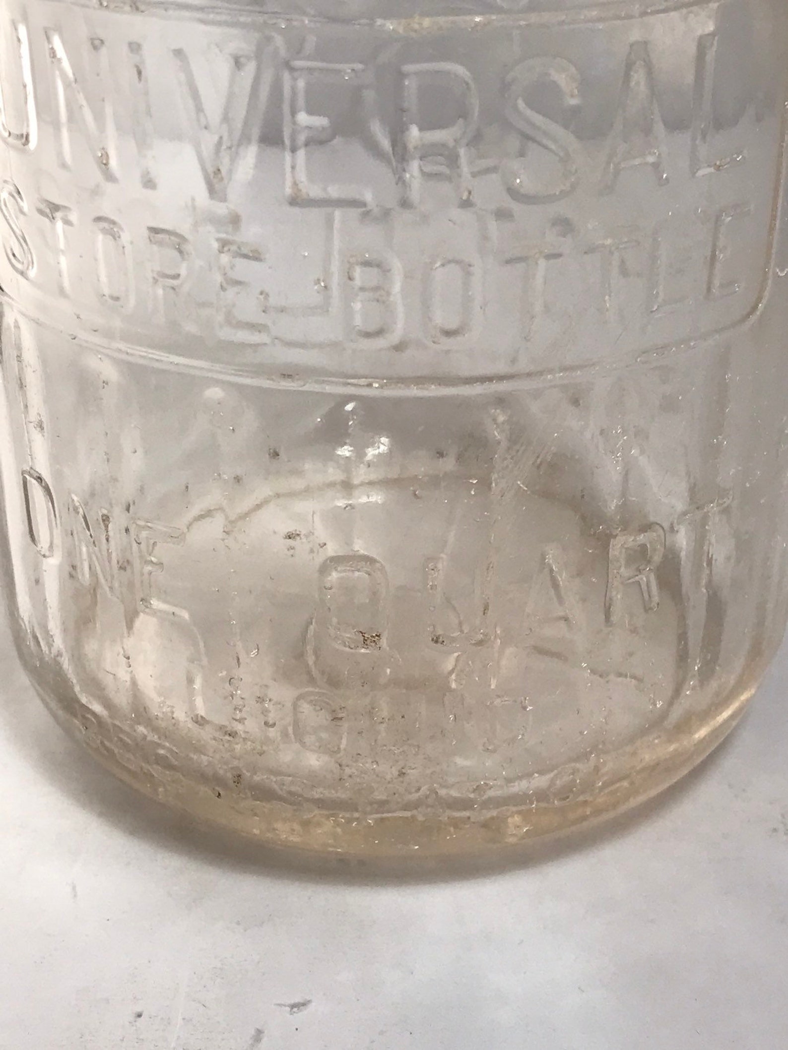 Vintage (1940s) Universal Store Bottle for Kitchen Decor, Repurposing ...