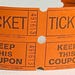 50 Vintage Orange Double Raffle Tickets - Etsy
