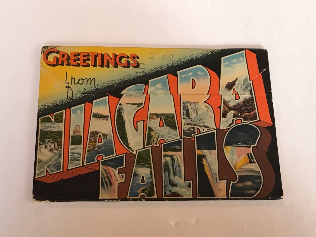 Vintage 1940s Souvenir Postcard Folder Booklet - Niagara Falls, NY - Etsy