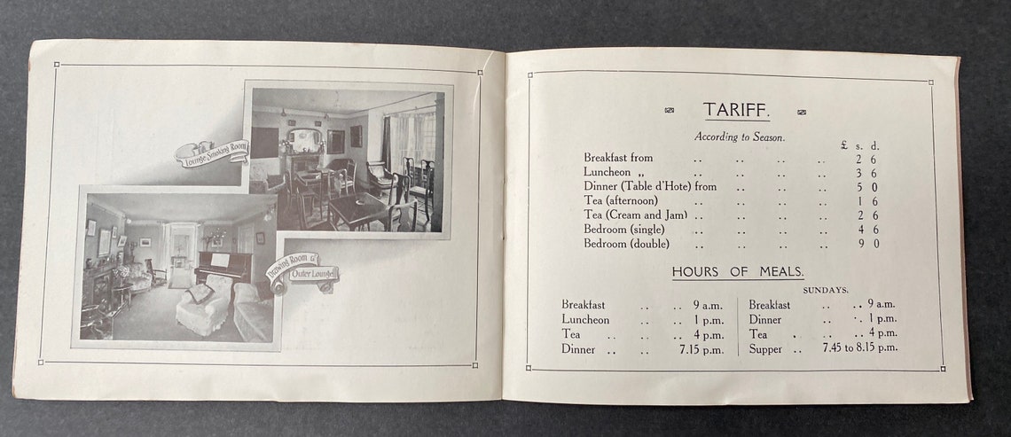 Vintage Hotel Pamphlet - Pitt House, Private Hotel, Lyme Regis - Etsy
