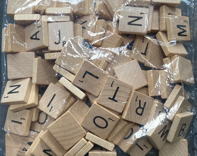 100 Vintage 1976 Scrabble Tiles Complete Set for Playing or Repurposing ...