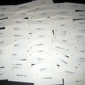 50 Vintage Spanish Vocabulary Cards - Flash Cards - for Altered Art ...
