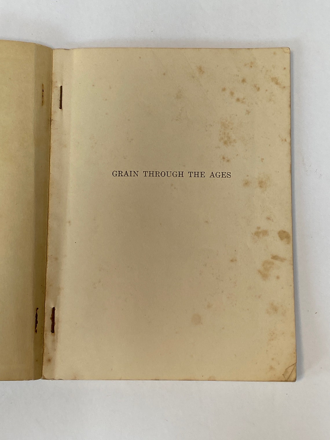 Vintage (1927) School Book - Grain Through the Ages, Hallock and Wood ...