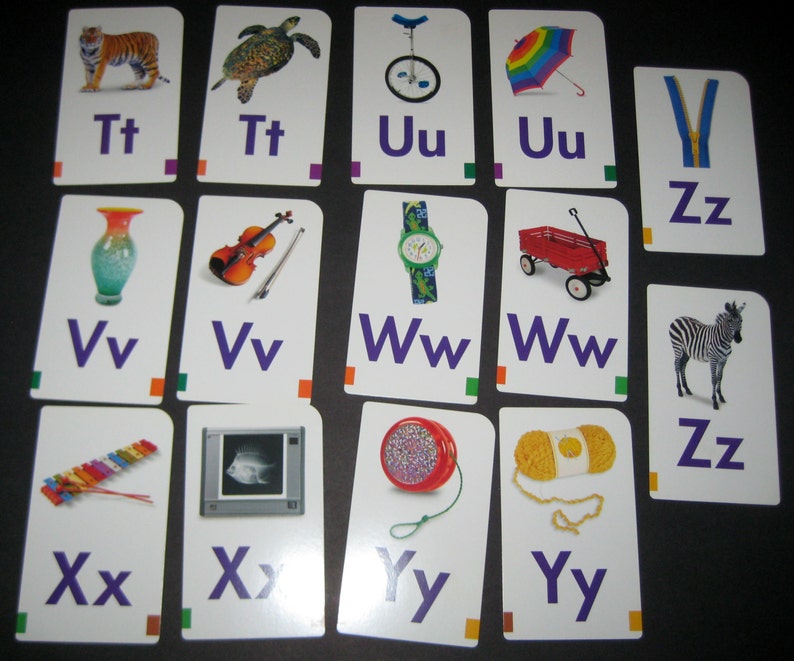 Colorful Alphabet Flash Cards for Scrapbooking Cardmaking | Etsy