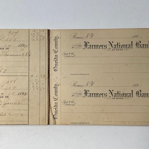 Antique (1890s) Large Personal or Business Bank Check Book and Register ...