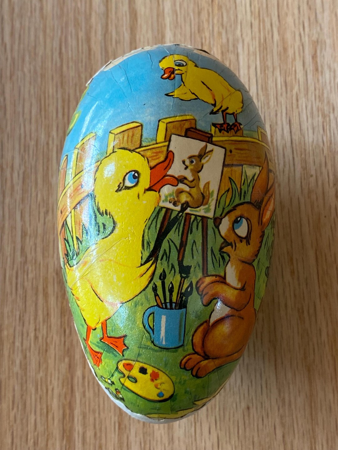 Vintage East German Paper Mache Easter Egg - Made in German Democratic ...